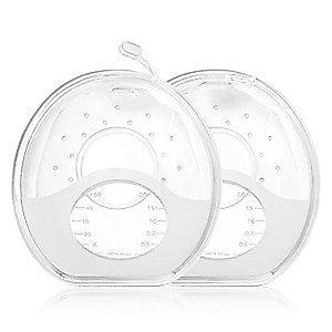 Termichy Milk Collector for Breastfeeding - Soft Breast Shells for Sore Nipples (2 oz/75 ml, 2 pcs)