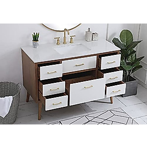 Elegant Kitchen and Bath 48 inch Bathroom Vanity Cabinet - White