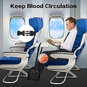 Niuelai Foot Rest Airplane Travel Footrest - Flight Leg Hammock Hanger Sling to Prevent Back, Leg, Knee, Hip Pain & Stiffness - Portable Travel Accessories Adjustable Height for Plane, Train, Office