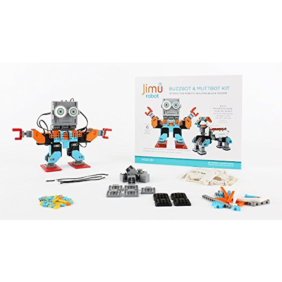 UBTECH JR0602 Jimu Robot BuzzBot & MuttBot - App Enabled STEM Learning Robotic Building Block Kit