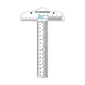 6" Clear Acrylic T-Square Ruler for Easy Reference While Crafting T-Square Ruler Handtool In Both Inches And Metric Measurements Transparent Graduated T-Ruler Inch Metric T-Square Measuring Scale Rule
