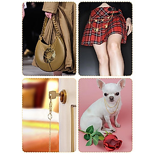 5 Pieces Chain Belt Jeans Pants Chain Pocket Waist Chain Multi-Layer Hip Hop Metal Wallet Chain for Men Women (Butterfly, Heart,Gold)