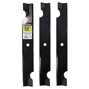 MaxPower 561149B 3 Blade Set for 54" Cut Bad Boy Mowers, Replaces OEM no. 038-0005-00, Black