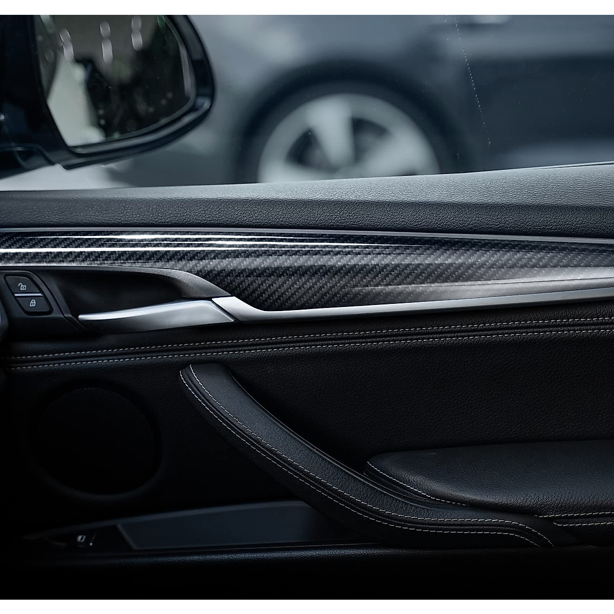 VViViD+ True Gloss Carbon Black, Vinyl Wrap Film Roll (1ft x 5ft)