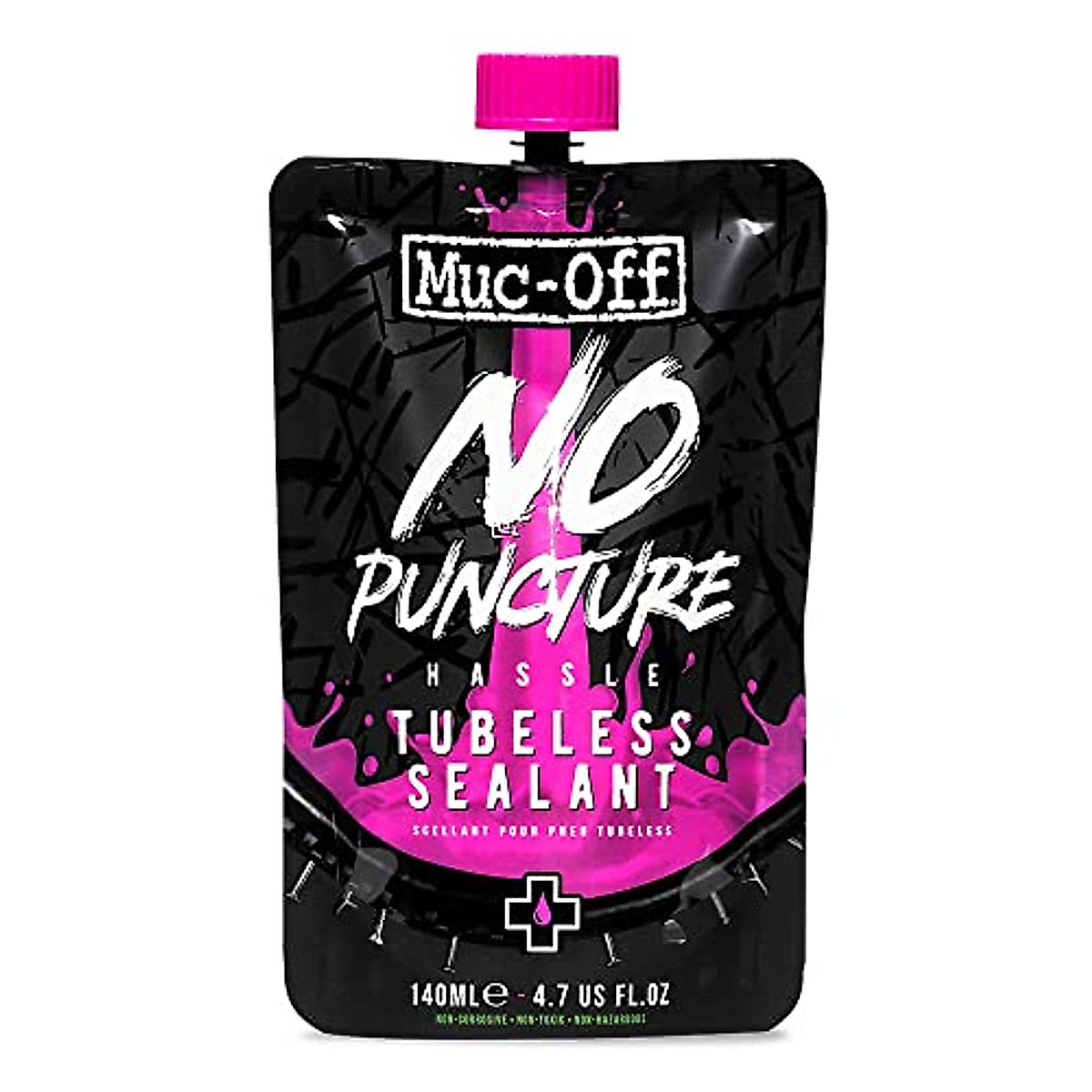 Muc Off No Puncture Hassle Tubeless Sealant, 1 Liter - Advanced Bicycle Tyre Sealant with UV Tracer Dye that Seals Tears and Holes Up to 6mm