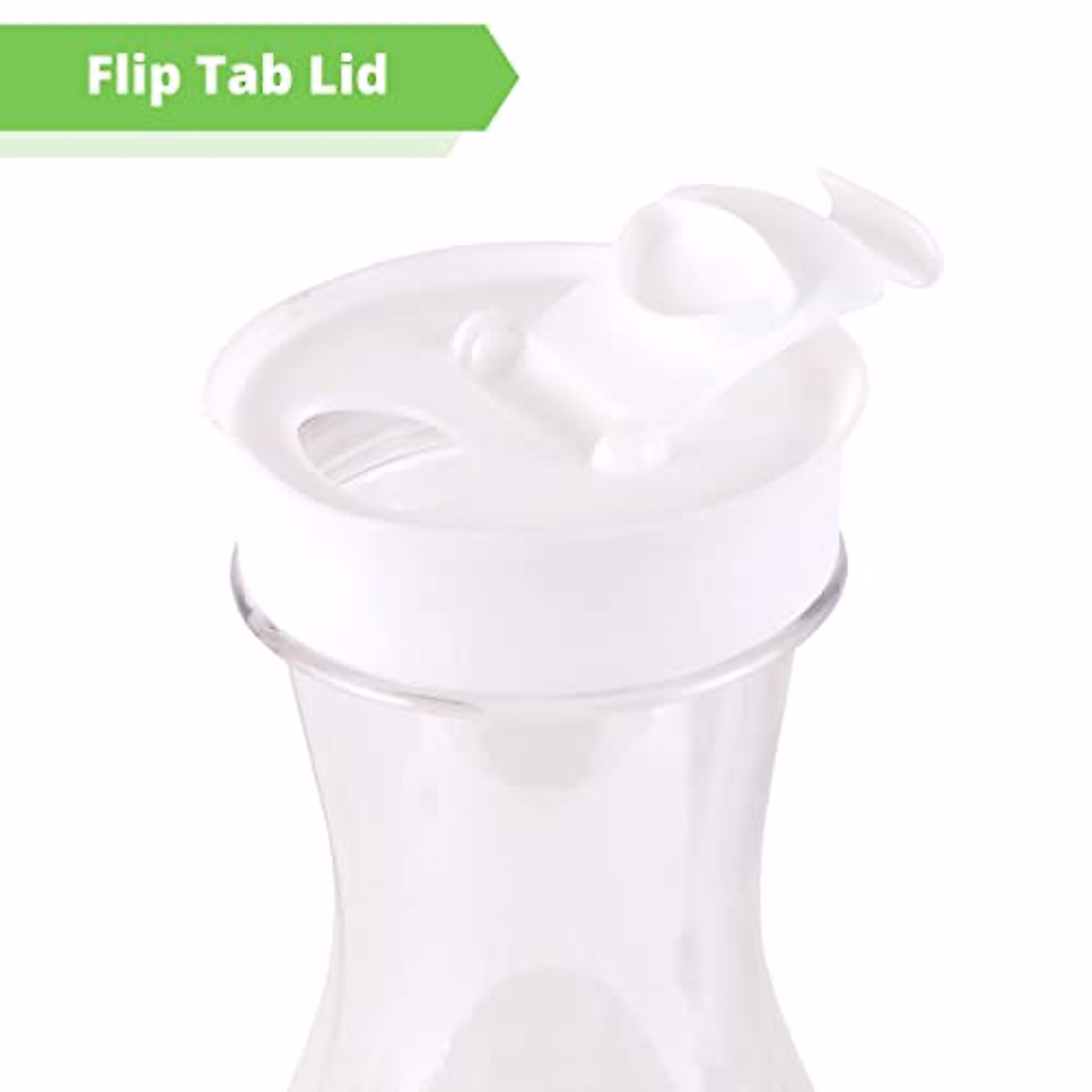 Party Bargains 34 Oz. Water Carafe with Flip Tab Lids - [3 Pack] White Premium Quality & Heavy Duty Square Base Carafe with Lids - Excellent for Milk, Water, Iced Tea, Juice, Cold Brew, Mimosa Bar