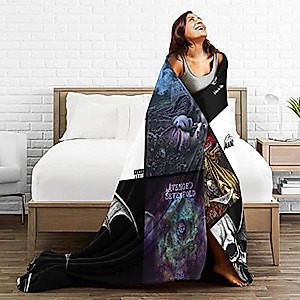Heavy Metal Avenged Music Sevenfold Blanket Throw, Ultra-Soft Fleece Flannel Blanket Lightweight Throw Blankets for Couch Sofa Living Room for Kids Adults 80"X60"