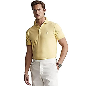 POLO RALPH LAUREN Men's Big and Tall Short Sleeve Pima Soft-Touch Polo Shirt (3XB, FallyellowSigPony)