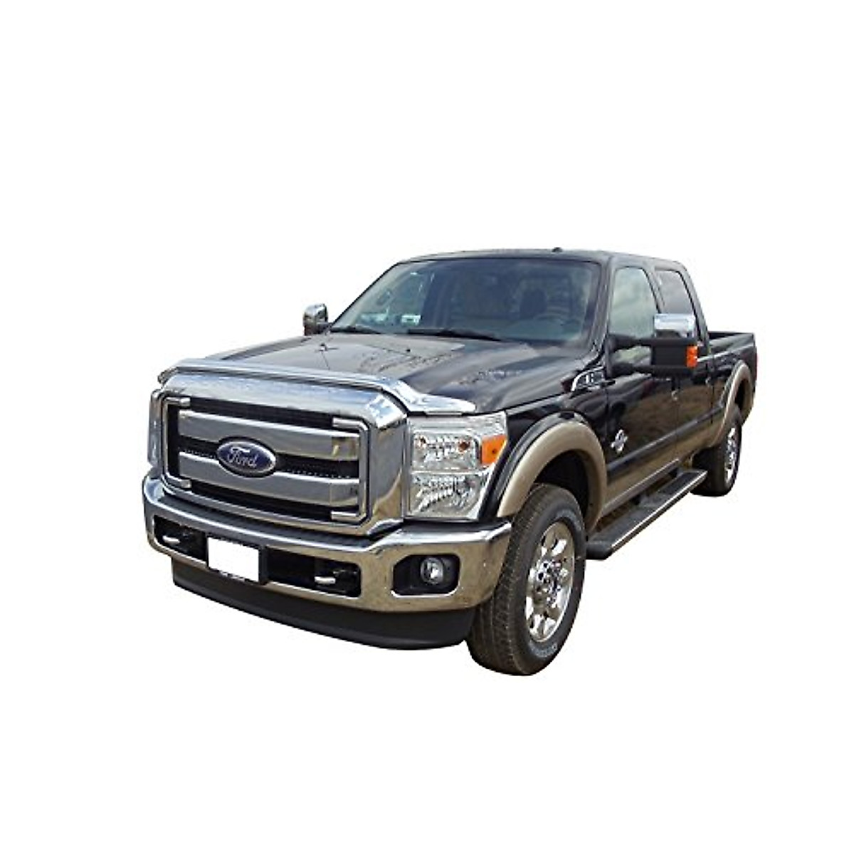 Auto Ventshade [AVS] Hood/Bug Shield | 2011 - 2016 Ford F - 250 Super Duty, F - 350, F - 450, F - 550, Medium Profile - Chrome, 1 pc. | 680059