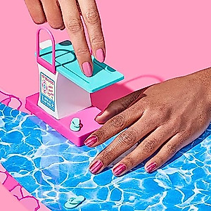 OPI Nail Lacquer, Opaque Pearl Finish Pink Nail Polish, Up to 7 Days of Wear, Chip Resistant & Fast Drying, 3 Barbie Limited Edition Collection, Welcome to Barbie Land, 0.5 fl oz