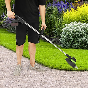 Cutycaty Electric Cordless Grass Trimmer, Battery Powered Lawn Edger Weed Wacker Cutter Grass Trimmer with 2980W Brushless Motor, Electric Grass Trimmer Hedge Shears for Yard Trimming