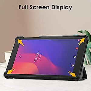 KuRoKo Alcatel Joy Tab 2 / TCL Tab 8 Tablet Case, Slim Light Cover Trifold Stand Hard Shell Case for 8.0" (9032Z) / Verizon TCL Tab 8 (9038s)-NOT for TCL TAB 8 LE
