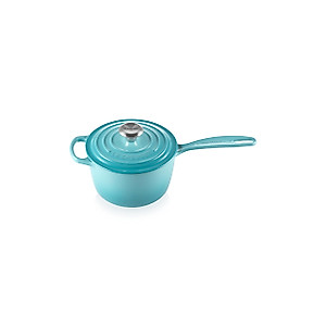 Le Creuset Enameled Cast Iron Signature Saucepan, 1.75 qt., Caribbean