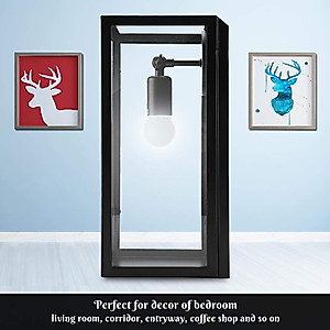 Cocoarm Black Wall Lantern Vintage Style Wall Lantern Lamp Holder with Clear Glass Panel and Standard E27 Socket for Indoor Outdoor Home Garden Decoration, No Light Source