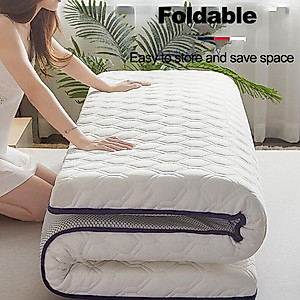 YLFFFZZZ Natural Latex Mattress, Compression-Resistant, Fluffy and Soft Organic Mattress, Suitable for Single Bed Student Dormitory,6.5cm,120x190cm