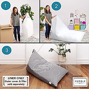 Huddle Supply Co Bean Bag Liner for Large Designer Stuffie Seat Bean Bag Cover