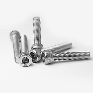GUTEBANG M5 x 20mm 25mm 30mm 35mm 40mm Socket Head Cap Screws Bolts 304 Stainless Steel Hex Socket Screw, Metric Machine Fully Threaded, Assortment Kit 50PCS