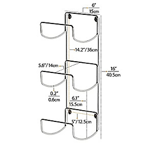 Wallniture Boto Bathroom Towel Rack Wall Mounted Bathroom Organizer, Bath Towel & Hand Towel Holder, 3 Sectional Bathroom Storage Rack Chrome Straight Shape