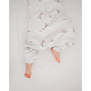 Woolino 4 Season Baby Sleep Bag or Sack with Feet Opening, Merino Wool, 3-4T, Rainbow