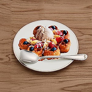 Ice Cream Spoons, Shovel Spoons, 18/10 Stainless Steel Spoons set of 6, Dessert Spoons 6.0-inch, Silver