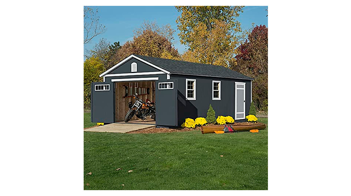 Handy Home Products Manhattan 12x24 DIY Wooden Garage Shed