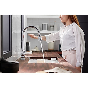 Kohler K-29709-VS Artifacts Touchless Kitchen Faucet with Pull Down Sprayer, Kitchen Sink Faucet in Vibrant Stainless