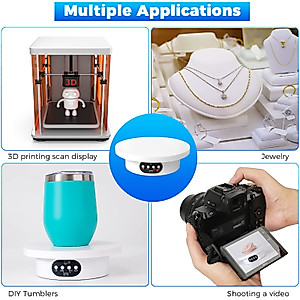 Remote Control Motorized Rotating Display Stand for Epoxy Glitter Tumbler, Cup Display Turner, 360 Electric Rotating Turntable Stand for Photography Crafts Jewelry Display, Motorized Lazy Susan