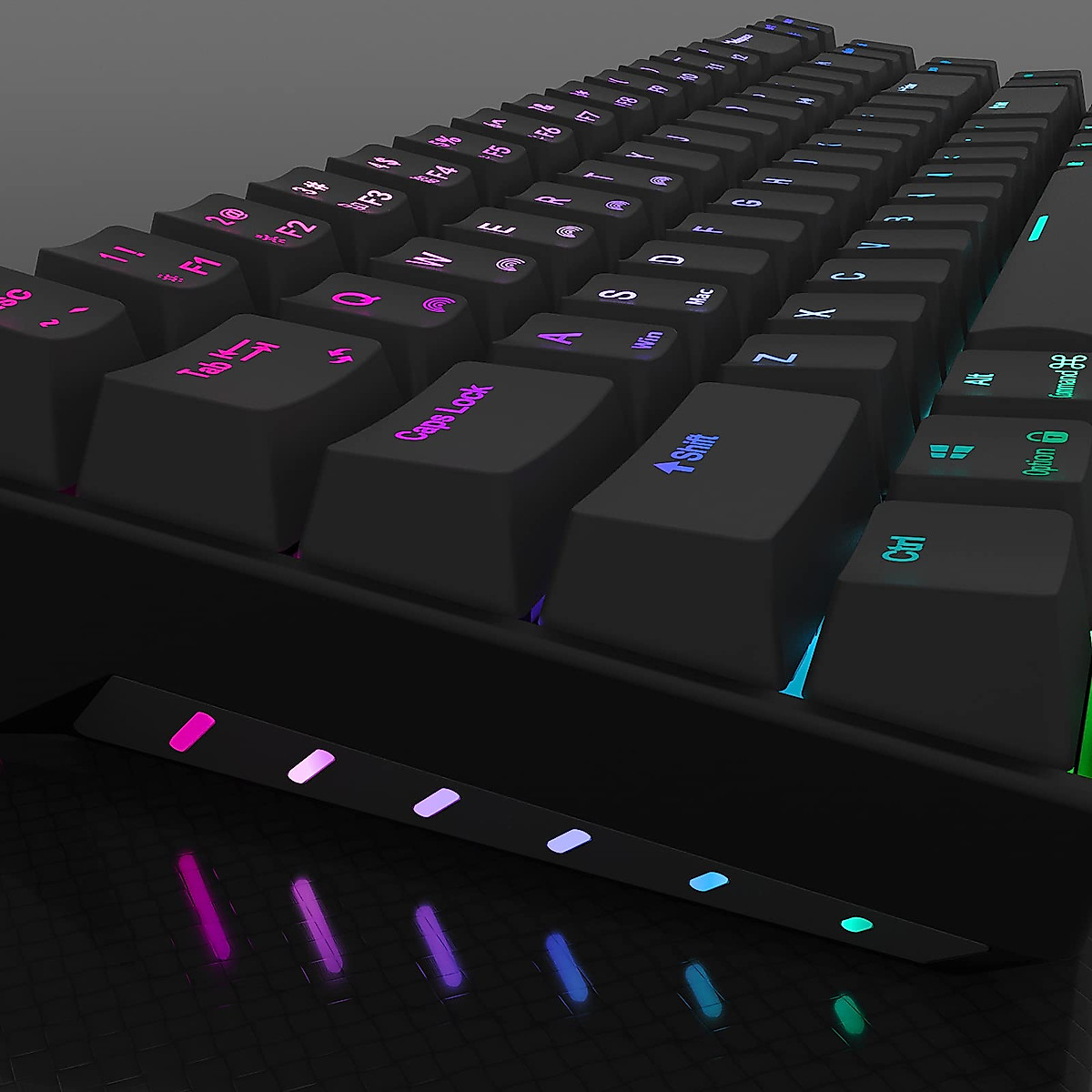 RK ROYAL KLUDGE RK71 Wireless/Wired Mechanical Keyboard and 7200 DPI Gaming Mouse, 71 Keys RGB Red Switch Hot Swappable Compact Gaming Keyboard for Win/Mac