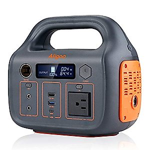 Aligoo Portable Power Station,110V/300Watt Pure Sine Wave AC/DC Outlet,293Wh Backup Lithium Battery, Solar Generator (Solar Panel Optional) for Outdoors Camping Travel Hunting Emergency