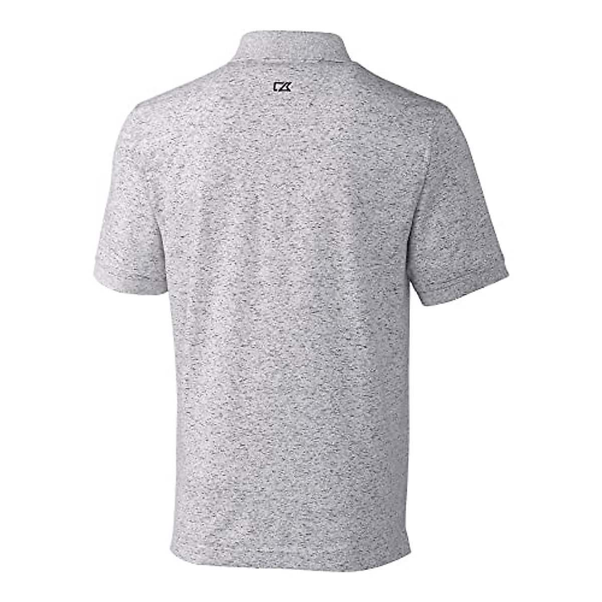 Cutter & Buck Men's Drytec Cotton+ Jersey 35+ UPF Advantage Space Dye Polo Shirt, Elemental Grey, 2X Big