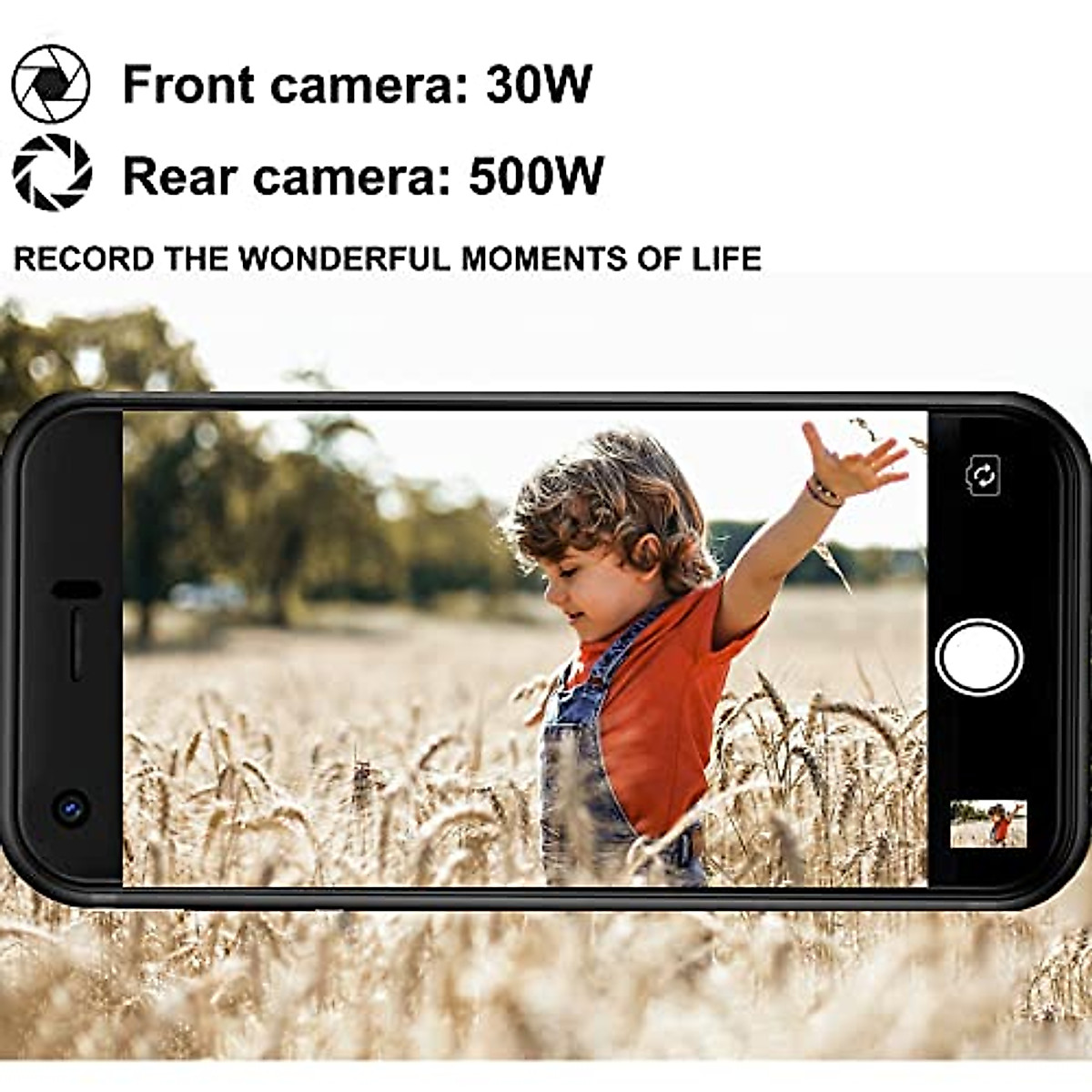 Hipipooo Super Small Mini Smartphone 3G Dual SIM Tiny Mobile Phone 1GB RAM 8GB ROM 5.0MP Quad Core Dual Standby Unlocked Small Phones Kids Phone Pocket 2.5 Inch Android Child Mini Cellphone (Black)