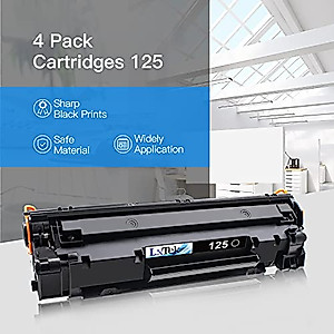 LxTek Compatible Toner Cartridge Replacement for Canon 125 CRG-125 3484B001 to use with ImageClass LBP6000 ImageClass LBP6030w ImageClass MF3010 Laser Printer (Black,4 Pack-HighYield)