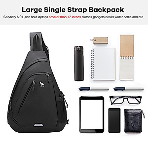 Kimlee OIWAS One Strap Backpack for Men Single Strap Backpack Sling Bag Crossbody Shoulder Daypack for Boys Women
