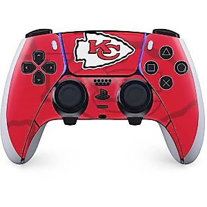 Skinit Decal Gaming Skin Compatible with PS5 DualSense Edge Pro Controller - Officially Licensed NFL Kansas City Chiefs Double Vision Design