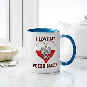CafePress I Love My Polish Babcia Mug Ceramic Coffee Mug, Tea Cup 11 oz