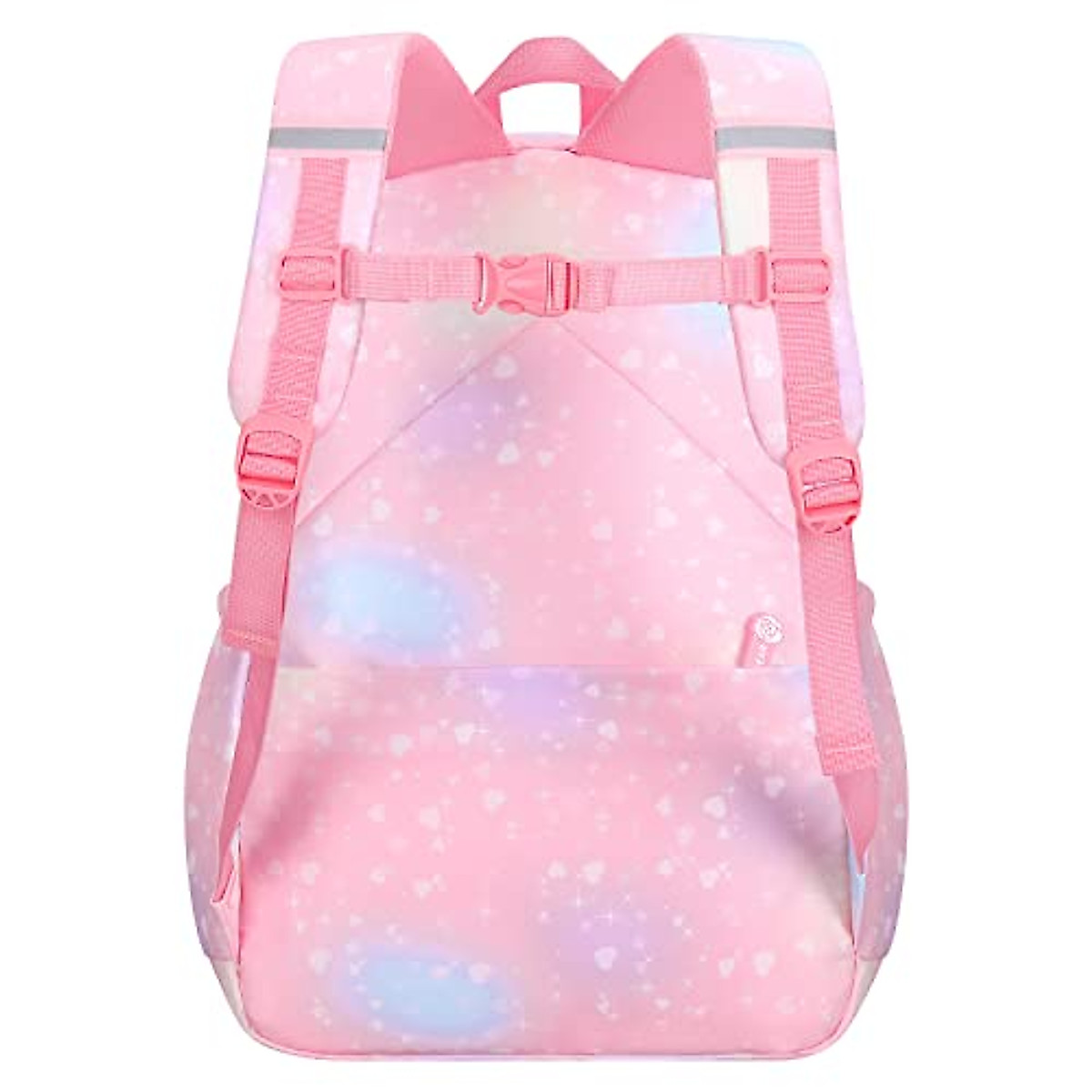 NXUEBDU Girls Backpack, Kids School Backpack with 15.6 Inch Laptop Compartments, Elementary Middle Bookbag for Travel Daypack (Pink)