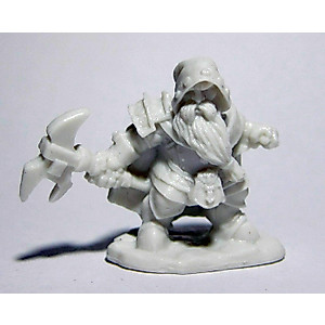 REAPER Miniatures Durok, Dwarf Ranger #77480 Bones Unpainted Plastic Mini Figure