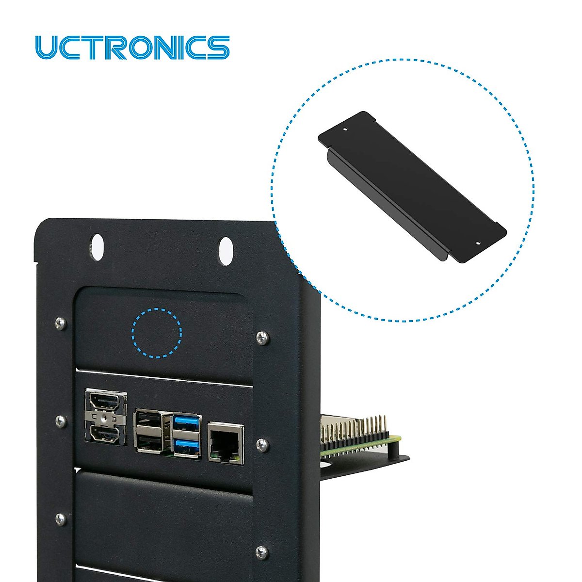 UCTRONICS Blank Covers for Raspberry Pi 3U Rack Mount, 4-Pack