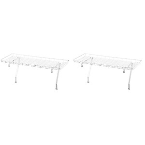 Household Essentials 05100 Rear Display Over-The-Washer Storage Shelf | Organize and Store Laundry Room Supplies | White (Pack of 2)
