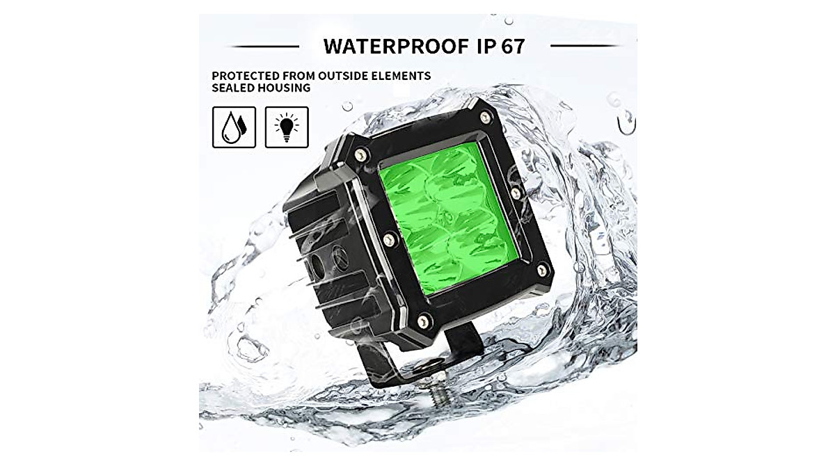 Green LED Pods Light Bar for Truck & Off-Road Use