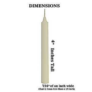 Chime Candles for Spells, Rituals, Birthday Party Congregation (100, Ivory)