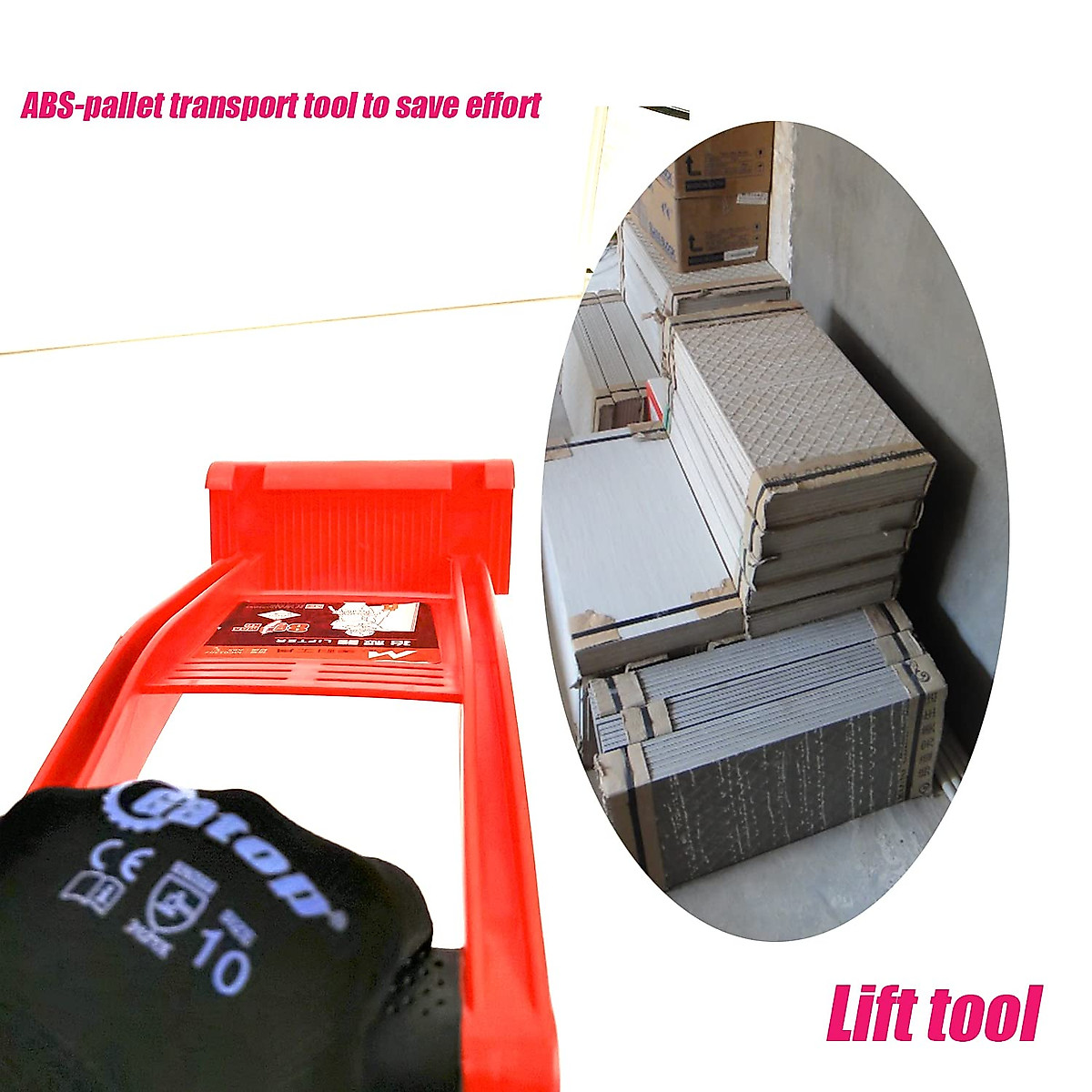 Autoly Drywall Carrying Tool，Plywood and Sheetrock Panel Carrier 80KG with Skid-Proof Handle for Handling Glass Plywood Plasterboard Cement Wood Sheet