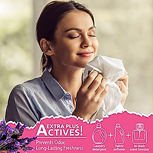 3-in-1 Laundry Pods with Softener & Scent Booster, Total 64 Count Pods, High Efficiency (HE), Powerful Stain Lifter Technology, Fabric Softener with Lavender Extracts, 32 Count/Each (Pack of 2)