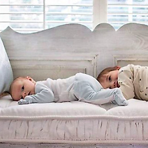 goumikids Goumi'all, Smart Adjustable Footie Baby Pajamas Made With Soft, Organic Material - School Of Fish (Gray), 0-3 Months