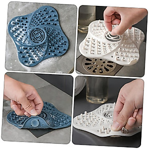 FUDGIO 4pcs Sink Filter Kitchen Sink Covers Draining Meshes Bathtub Drain Strainer Bath Drain Cover Silicone Drain Cover Bathtub Stickers Sink Accessory Kitchen Sink Filter Floor Drain
