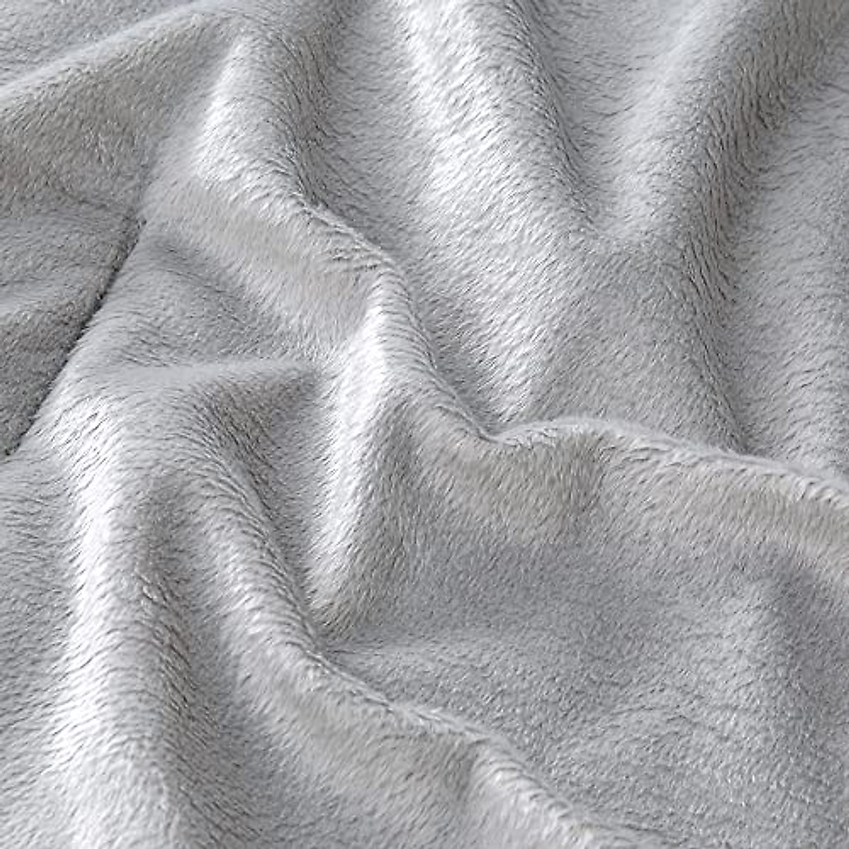 BEDELITE Fleece Queen Comforter Set -Super Soft & Warm Fluffy Grey Bedding, Luxury Fuzzy Heavy Bed Set for Winter with 2 Pillow Cases