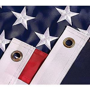 American Flag 4x6 ft: Longest Lasting US Flag, Made From Nylon, Embroidered Stars, Sewn Stripes, Brass Grommets, UV Protection Perfect for Outdoors! USA Flag