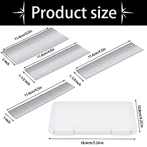 2000 Pieces 18Ga Brad Nails Galvanized Finish Nail Galvanized Brad Nails 5/8 Inch-500, 3/4 Inch-500, 1 Inch-500, 1-1/4 Inch-500 with Storage Box for Repairing Molding Cabinetry Building Assembly