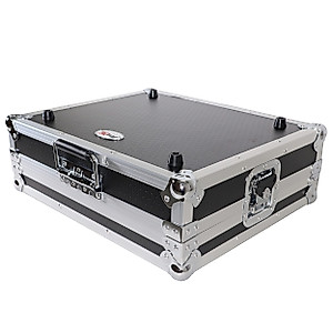 ProX X-PRIMEGO ATA Style Flight Travel hard Case for Denon DJ Prime Go Digital Controller - Silver On Black
