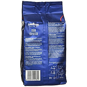 Lavazza Grand Espresso Whole Bean Coffee, 2.2-lbs (Pack of 2)